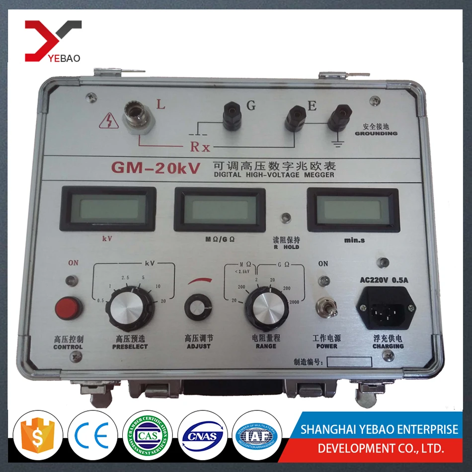 3 Phase Megger Insulation Resistance Megameter Tester - Buy Megger ...