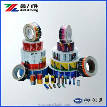Aaa Alkaline Battery 1.5v Adhesive Label With Custom Printed ; Xiamen ...