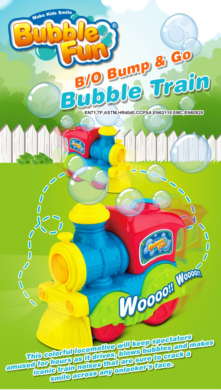 Battery Operated Removable Bubble Machine Juguetes For Kids Bump & Go ...