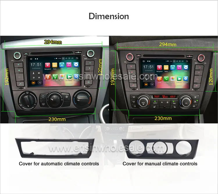 Erisin Es7840b Android 8.0 Car Cd Player Sat Nav Gps Dab+ Tpms For Bmw ...