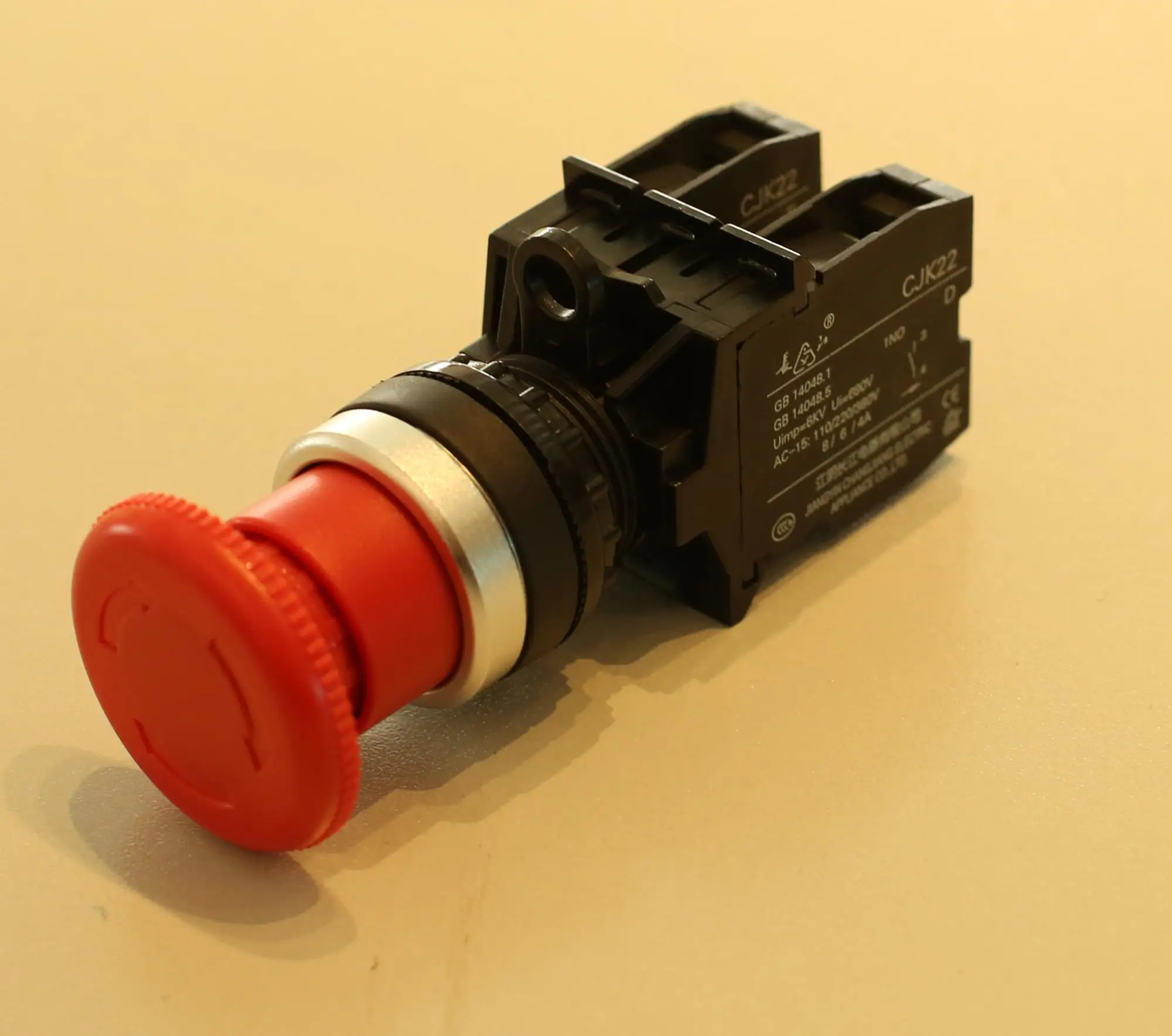 Hoogwaardige Cjk22 Serie 22mm Paddestoel Noodstop Met Ccc En Ce - Buy ...