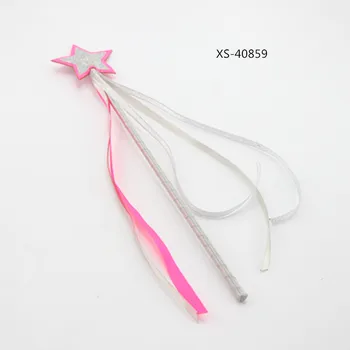Glitter Star Magic Wand Sticks Ribbon Fairy Wands Stick For Kids Girls ...