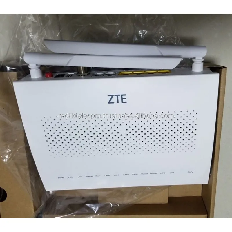 International Version Zte F668 V5.2 4ge+catv+2pots+wifi Dual External ...