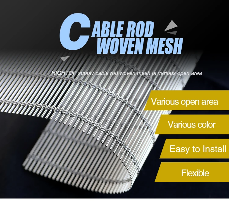 Decorative Woven Metal Cable Mesh For Facades - Buy Cable Rod Woven ...