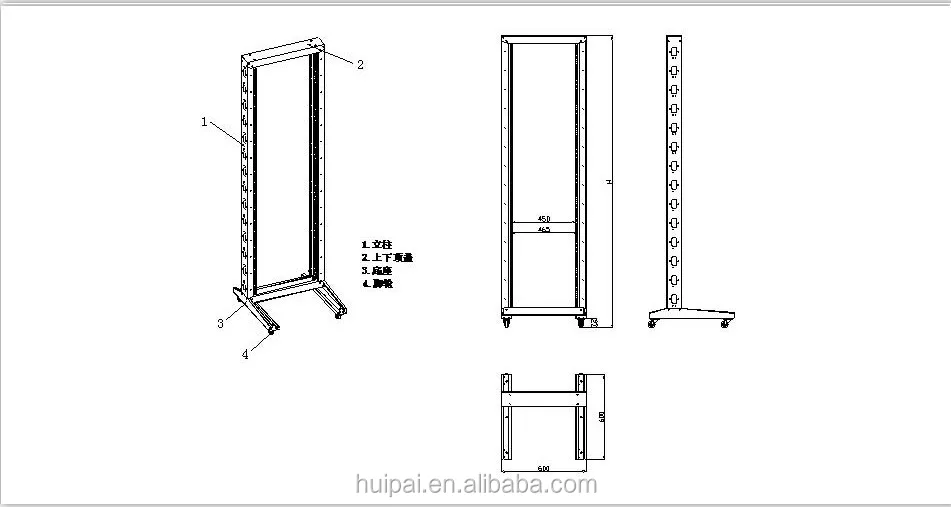 High Quality Wall Mount Server Rack Cabinet Network 22u 32u 37u 42u 47u ...