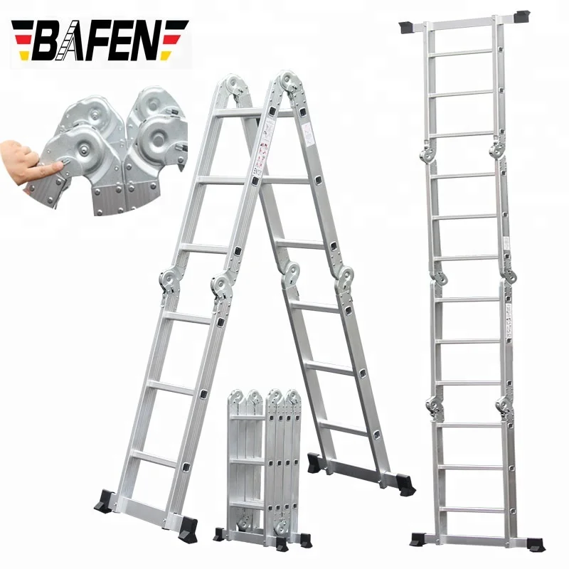 Multi-Purpose 12.5FT Aluminum Folding Ladder & Scaffolding Ladders - OEM