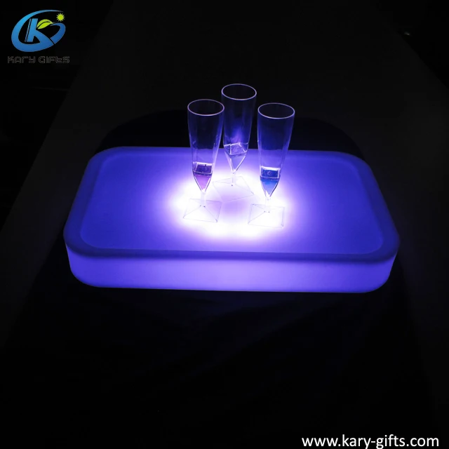 Popular Plastic Led Lighting Nightclub Bar Serving Tray - Buy Bar ...