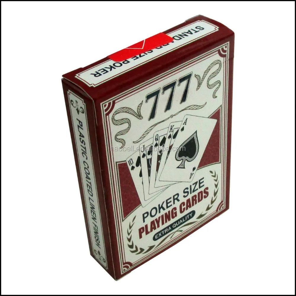 Plastic Coated 777 Paper Poker Playing Cards For Supermarket - Buy ...