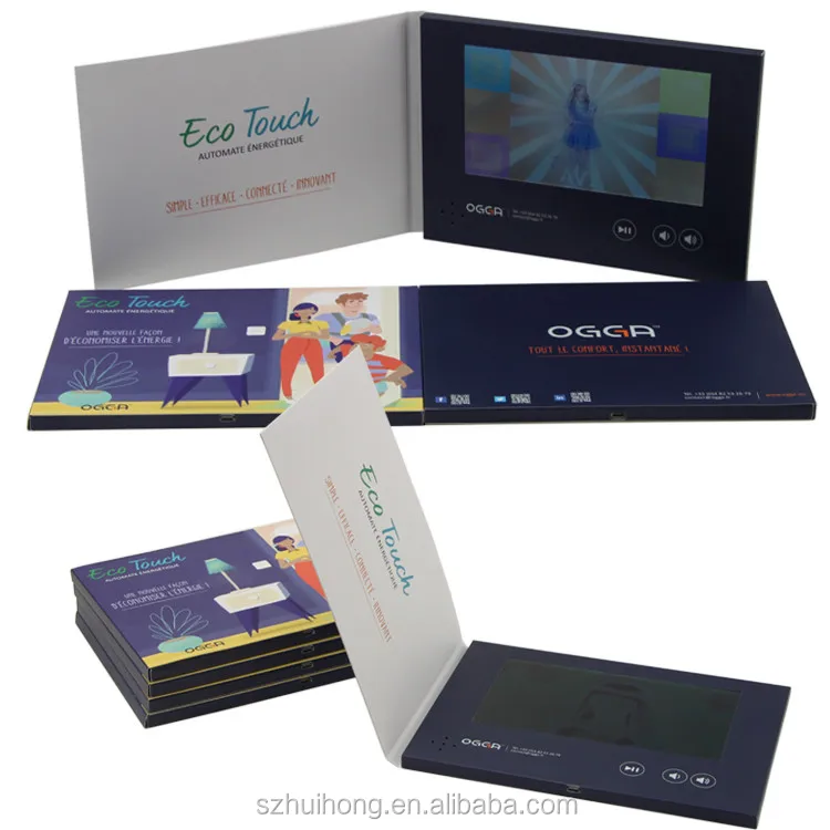 Promotional Advertising Video Brochure Lcd Video Gift Cards Digital Tft ...