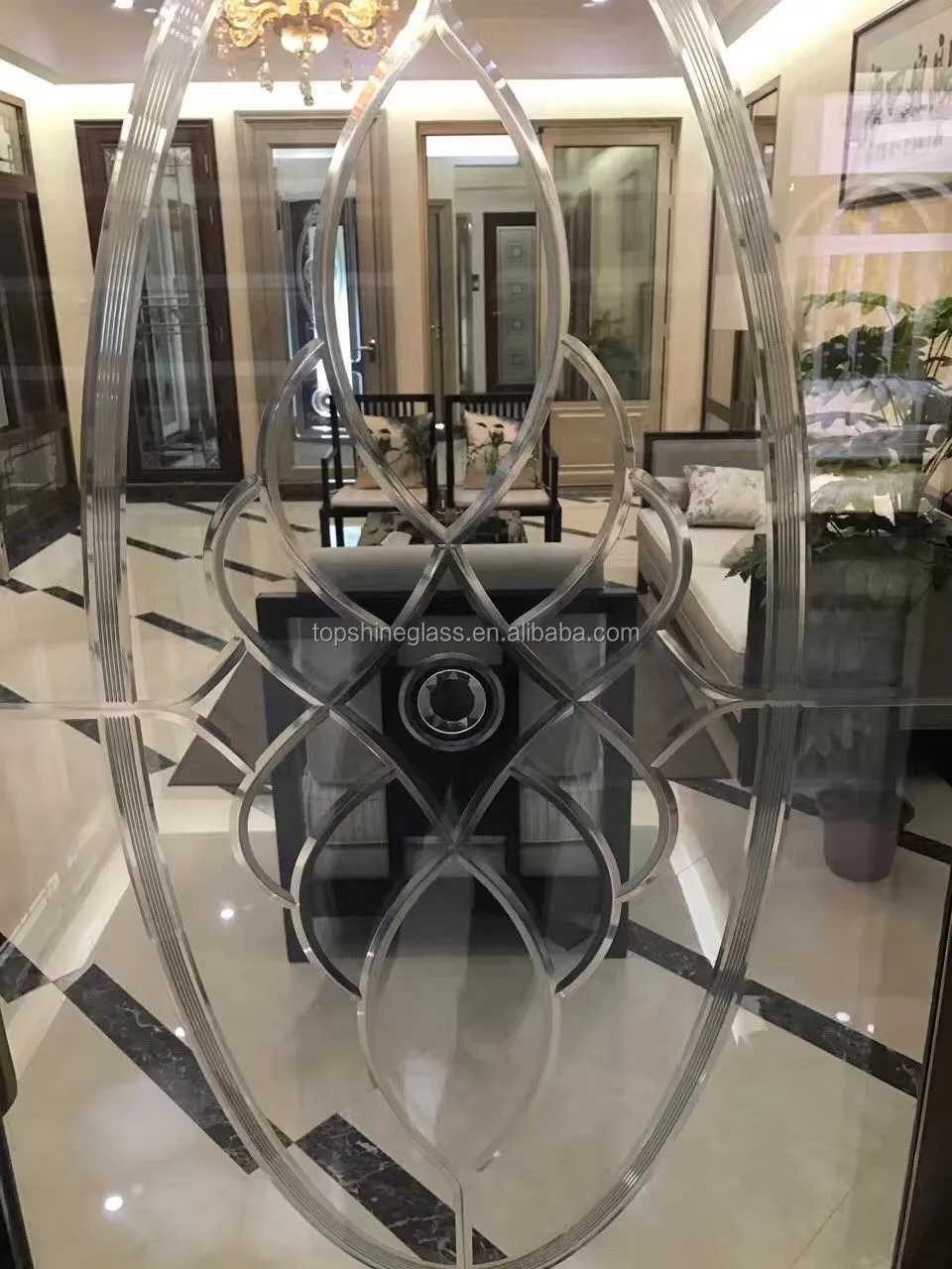 V Groove Glass Mirror,Acid Etched Engraving Frosted Glass For Glass ...