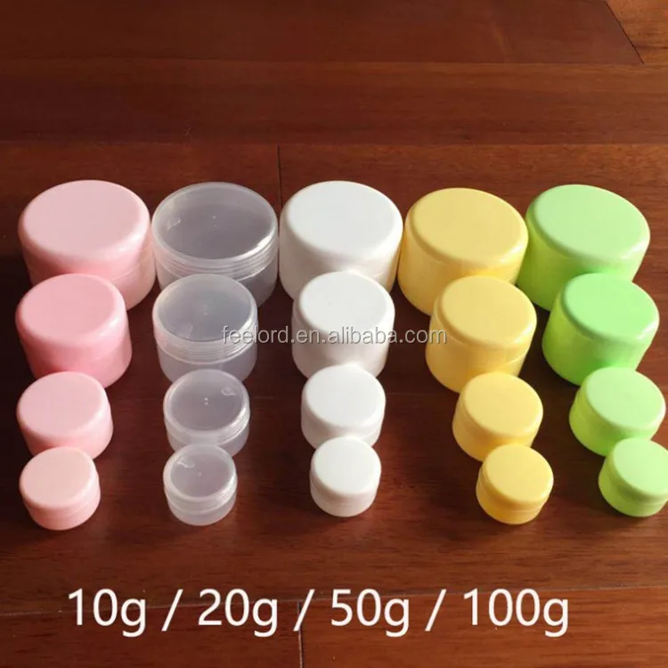 10ml Round Plastic Jar for Traveling Cosmetic Powder Storage