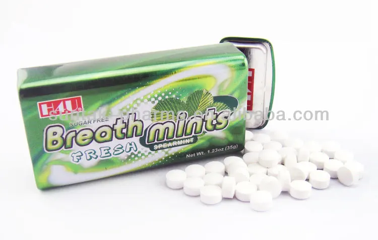 Aliento Fresco Mentha Spicata Tablet Pastillas De Menta En Lata Con ...