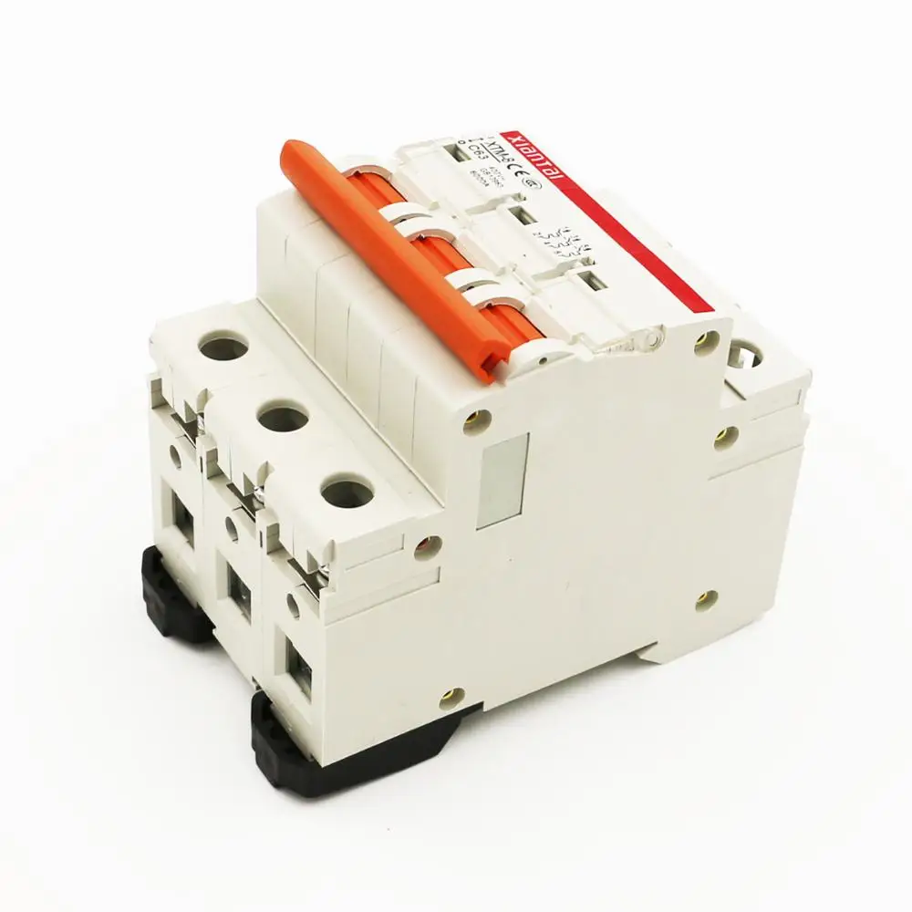 Xtm-8 63a 3 Pole Mcb Mount Resetting Screw Type Mini Circuit Breaker ...