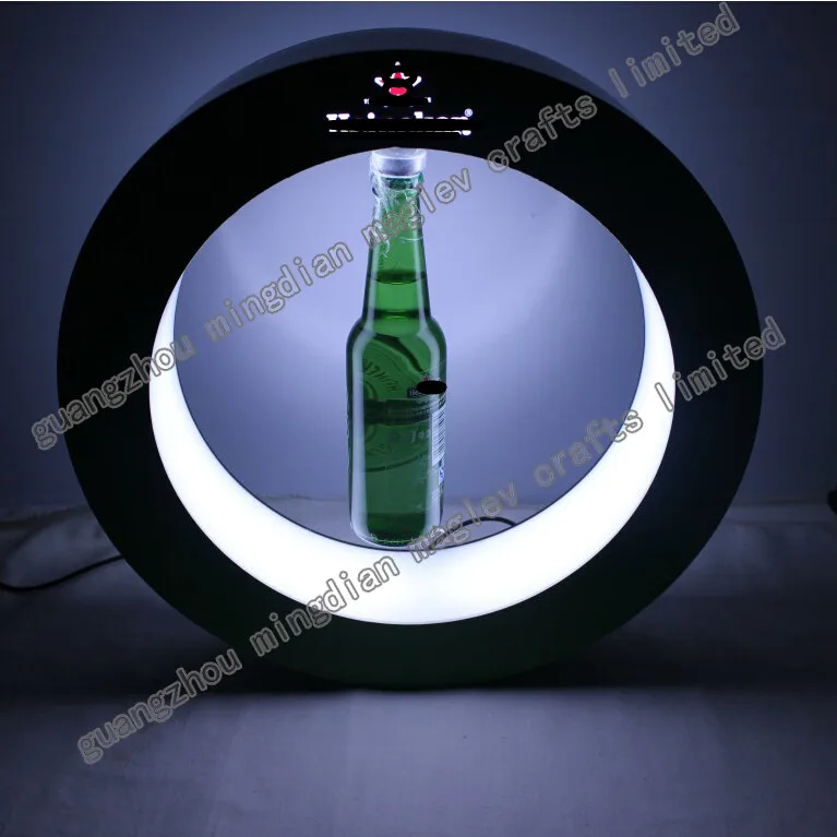 Custom Acrylic Magnetic Levitating Led Levitating Beer Bottle Display ...
