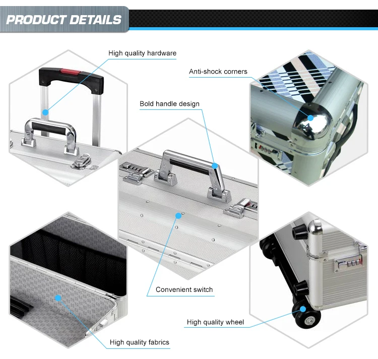 Aluminium Luggage Trolley Cases With Eva Inner - Buy Trolley Cases With ...
