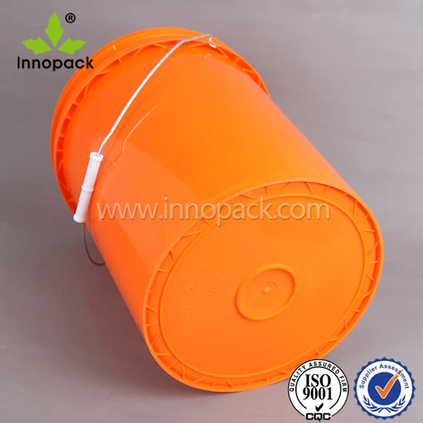 Round 20 Kg Storage Orange Plastic Barrel Drums With Lid Wholesale ...