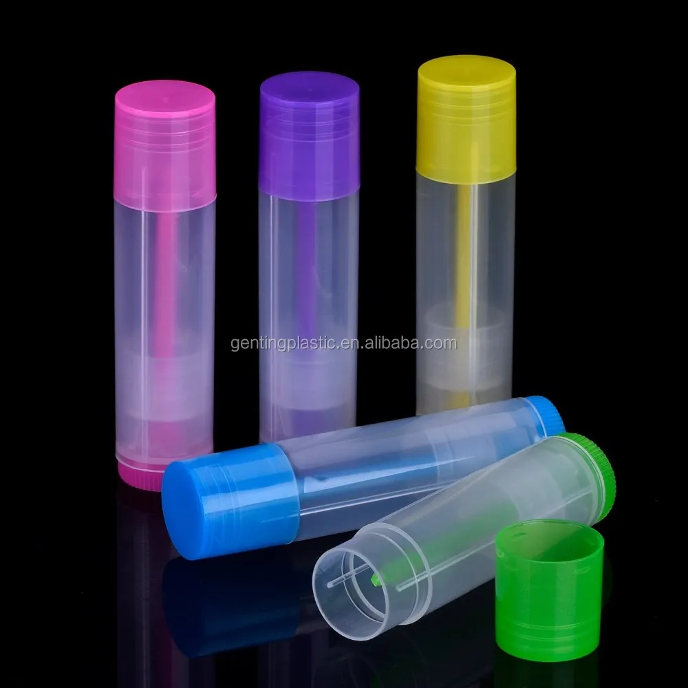 Lip Balm Empty Container Clear Tubes With Twist Bottom And Top Cap,3/ ...