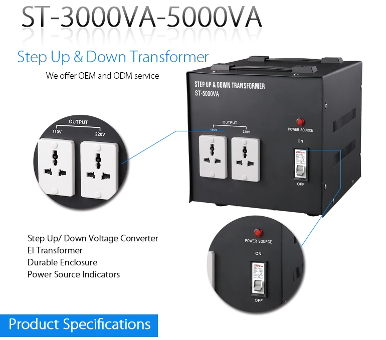 St-5000va Waterproof Voltage 220 110 Step Up And Down Transformer - Buy ...