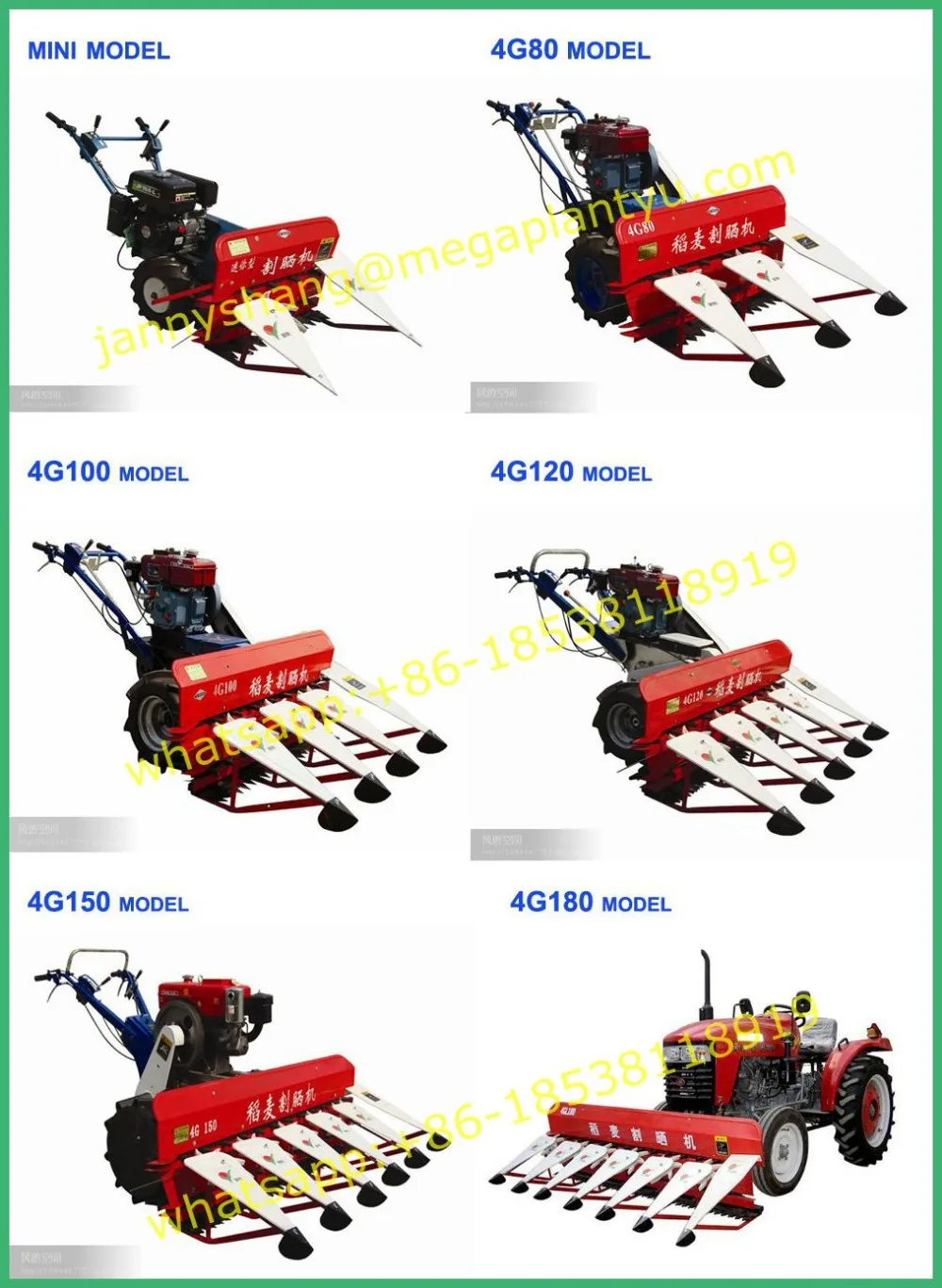 Tractor Mounted Mini Rice Cutting Machine/rice Cutter-rower - Buy Rice ...
