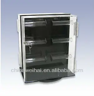 Rotating Clear Portable Body Jewelry Display Case - Holds 500 Piercings