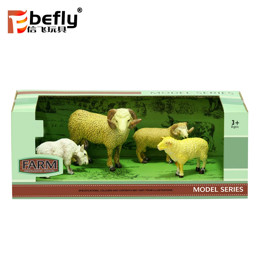 Farm Animal Model Toy Series Solid Pvc Plastic Sheep Figurines - Buy ...