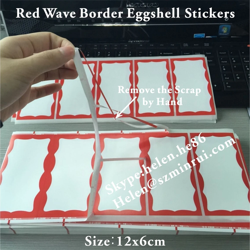 Wholesale Red Wavy Border Egg Shell Stickers On Sheets - Buy Egg Shell ...