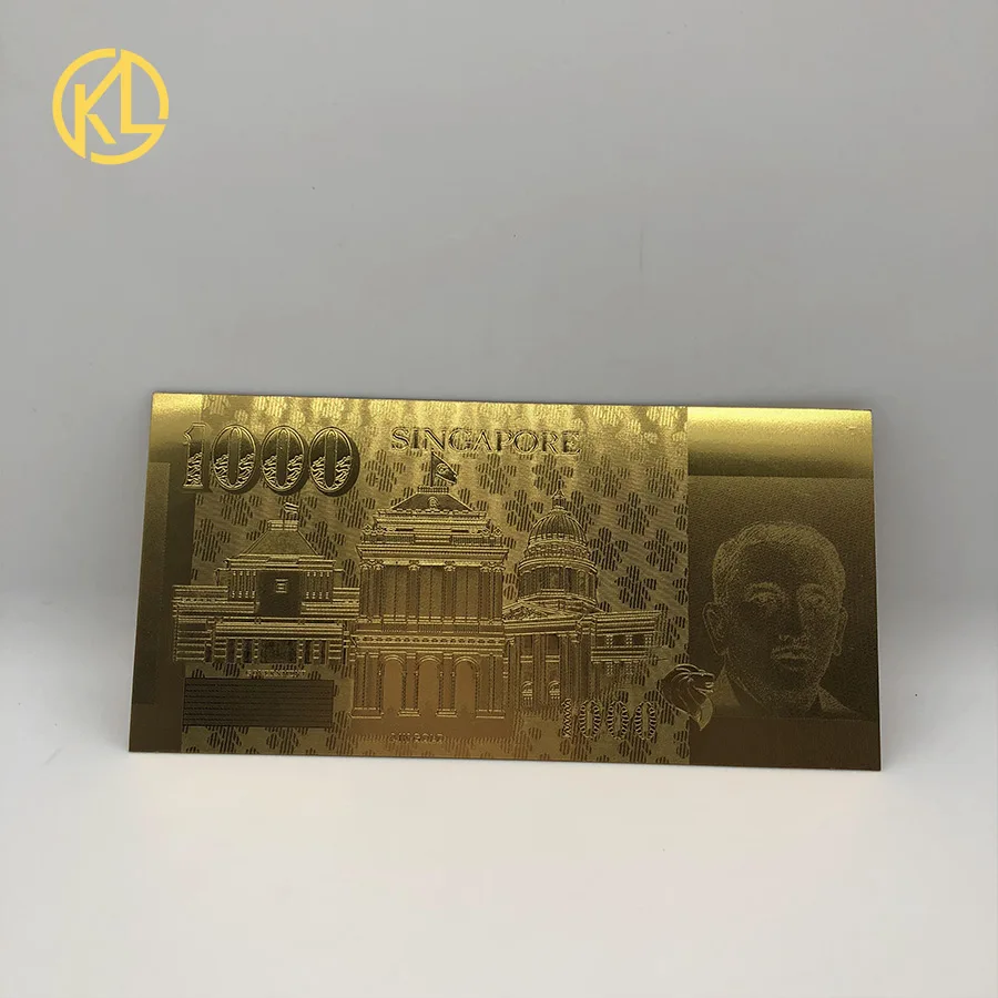 Collectible Singapore Dollar Gold Banknote - Perfect Gift