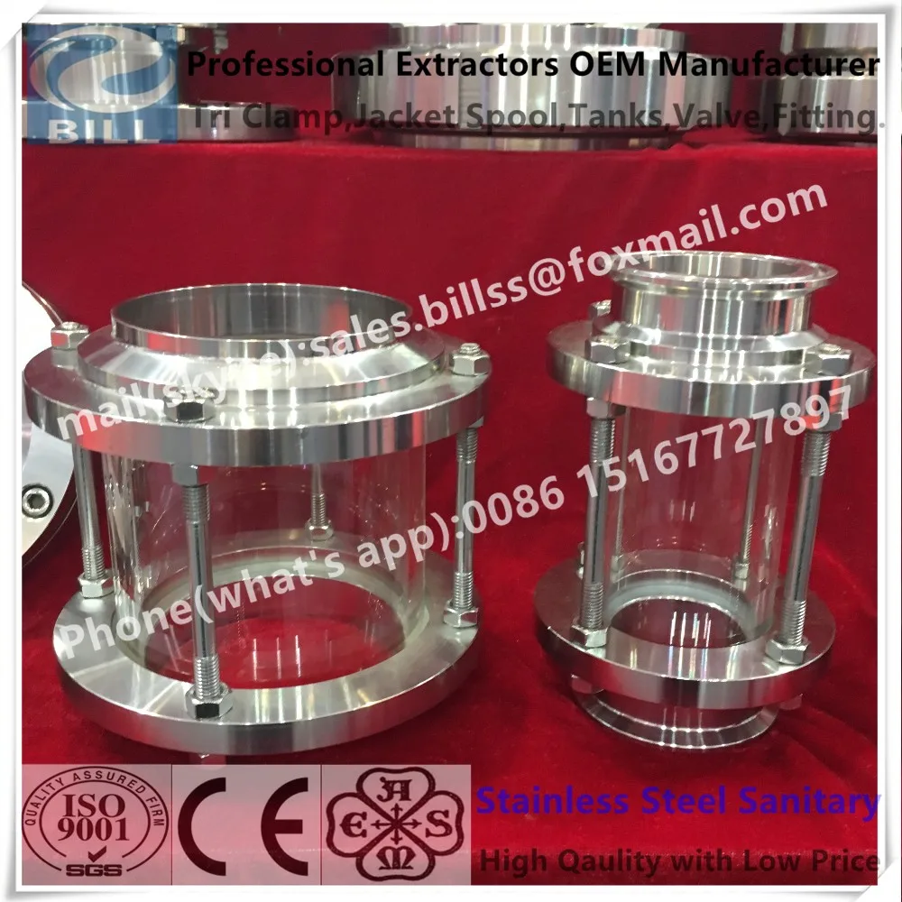 12 Inch Tri Clamp Sight Glass Use For Extractor Closed Loop - Buy 12 ...