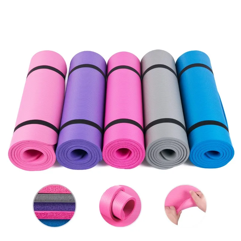 Best Selling Extra Thick Exercise Fitness Nbr Yoga Mat With Carry Strap ...