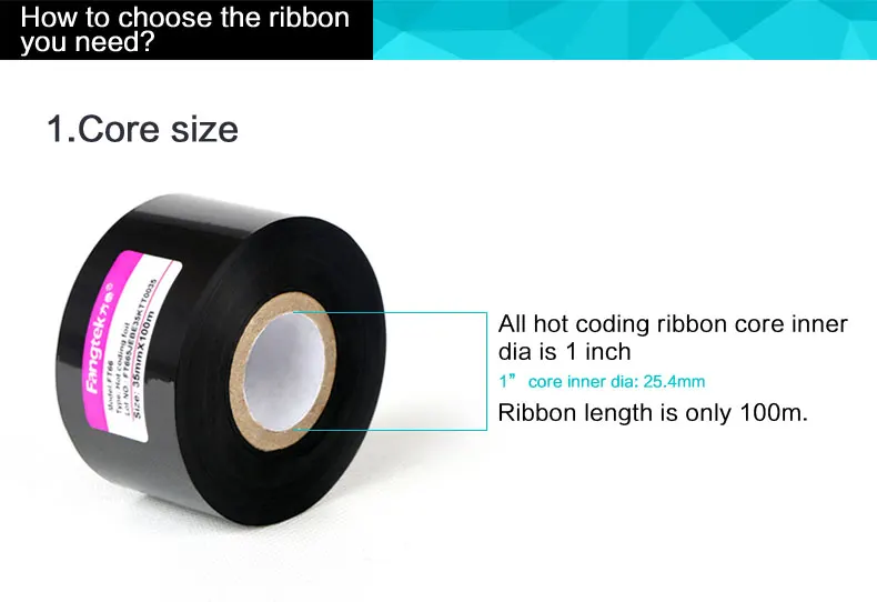 Custom Premium Quality Black Hot Stamping Foil Date Coding Ribbon - Buy ...