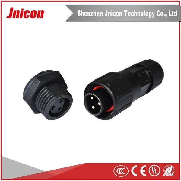 M16 Plug Socket 2 Pin LED Waterproof Electrical Wire Connector 10amp