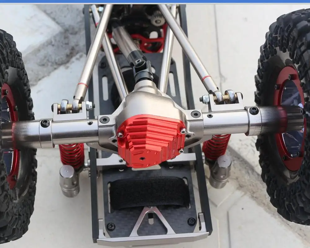 Cnc Aluminum And Carbon Frame Rc Car Chassis 313mm Wheelbase For Axial ...