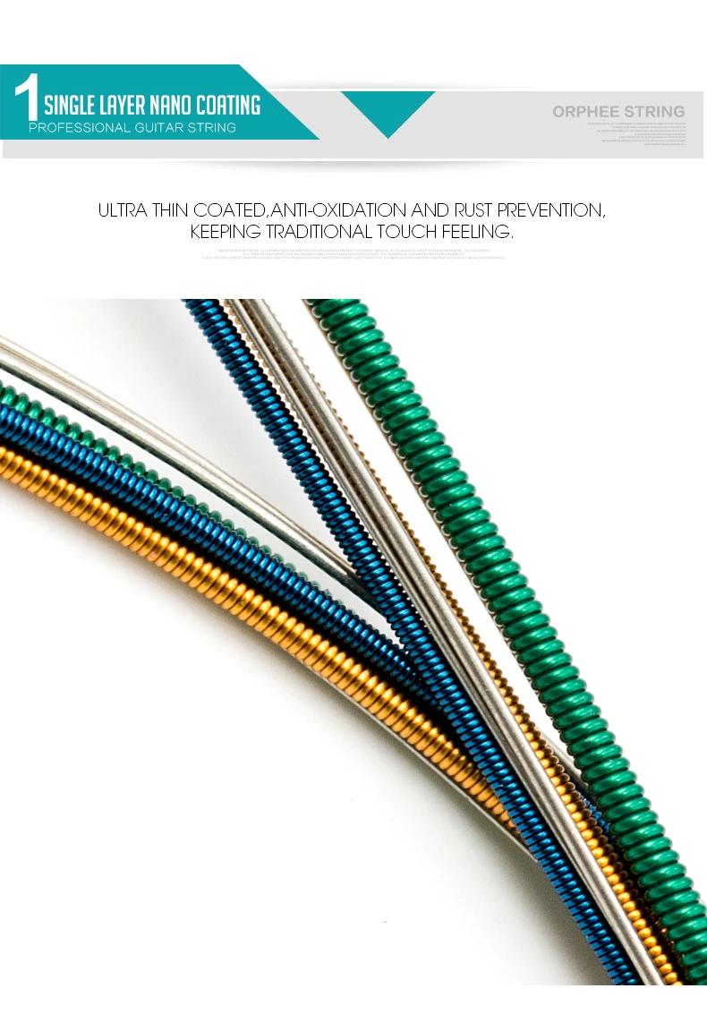 Orphee Chinese Colour Electric Guitar Strings - 009-042