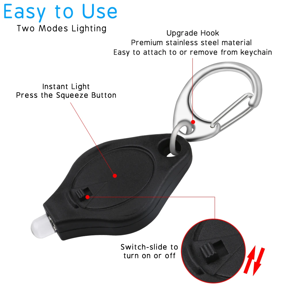 Mini Pocket Keychain Flashlight - Ultra Bright Emergency Light