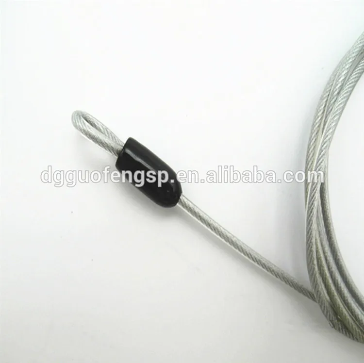 4.0mm Galvanized Tensile Steel Inner Wire Pvc Coated Cable With Loop ...