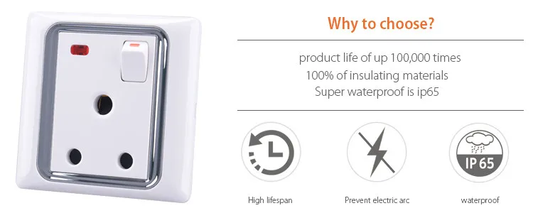 15a Wall Electrical Switch Socket,Simplex Socket Outlet - Buy Simplex ...