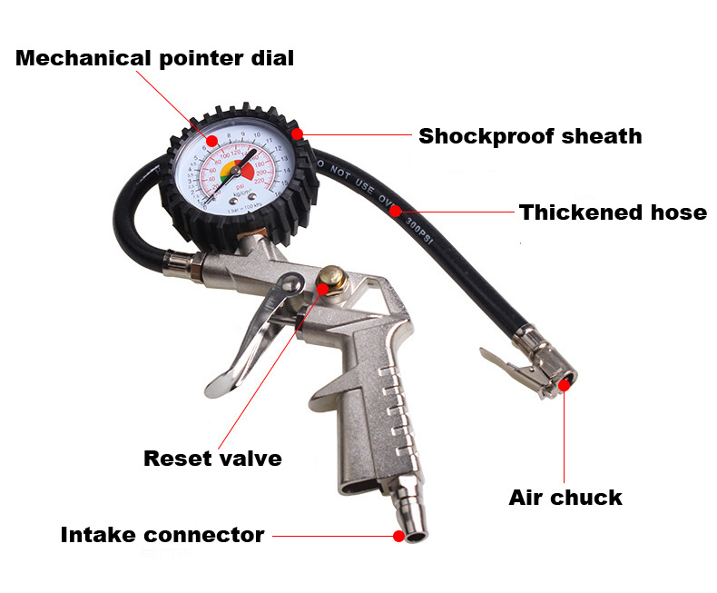 New Metal Mobile Tire Inflator Pressure Gun Heavy Duty Digital Tyre ...