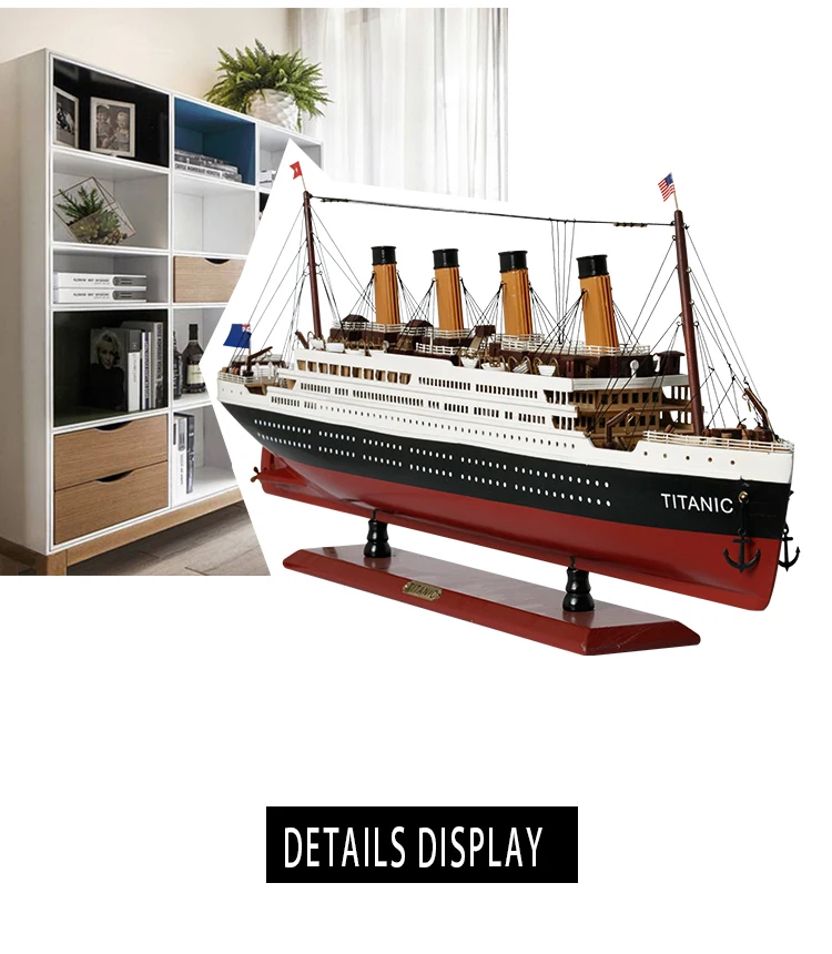 Nautical Rms Titanic Wooden Cruise Ship Model With Led Lights 31.5 ...