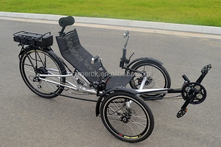 Zzmerck Rear Suspension 500w Electric 3 Wheel Semi Recumbent Bikes For ...