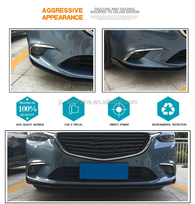 Carbon Fiber M6 Front Lip Spoiler For Mazda 6 Atenza Sport Sedan 4-door ...