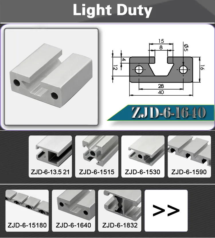 1640 Modular T Slot Aluminum Extrusion Profile Structural Framing ...