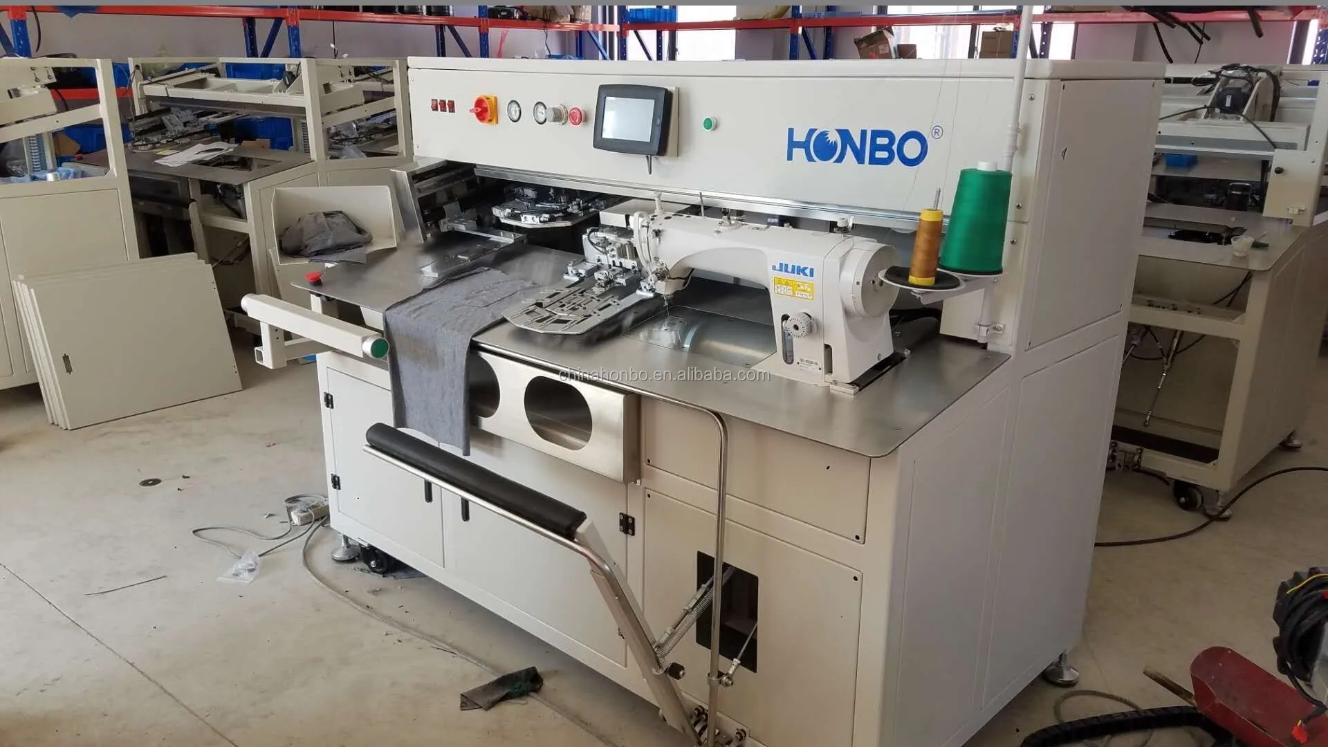 Hb-166td Automatic Jean Patch Pocket Attaching Machine Pocket Setting ...