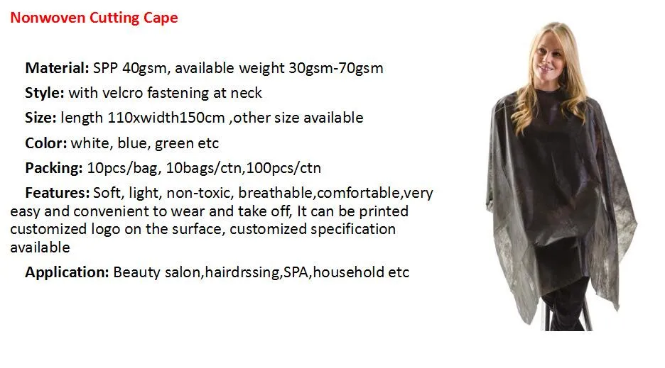 Plastic Disposable Hairdressing Capes Pe Hairdresser Cape Disposable ...