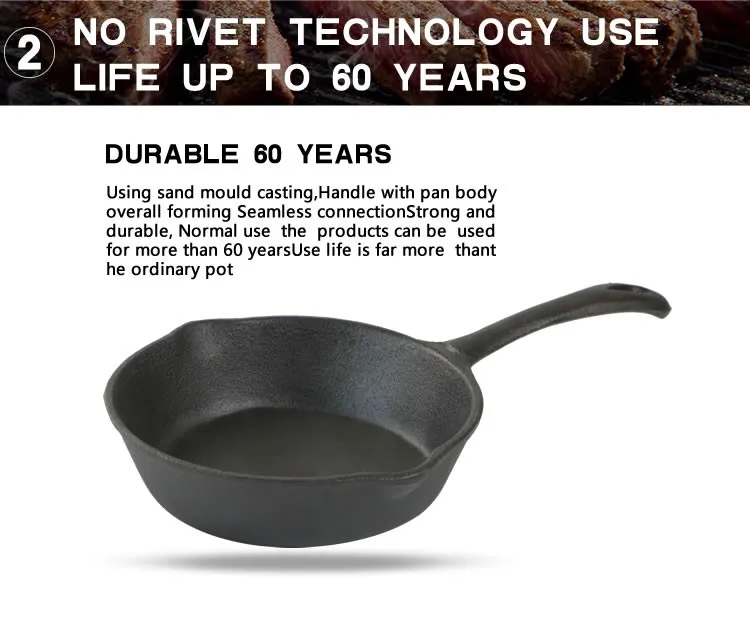 Flat Round Skillet Mini Frying Pan 16cm - Buy Cast Iron Frying Pan ...
