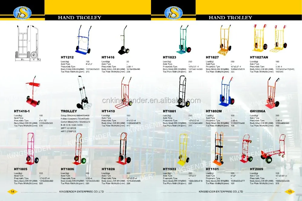 Warehouse or Supermarket Loading and Unloading HAND TROLLEY HT1805 ...