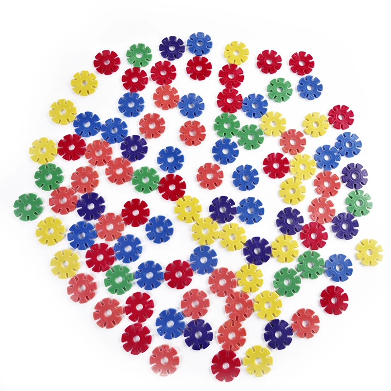 Rainbow Snow Flakes 100 Discs Stem Educational Brain Building Toy ...
