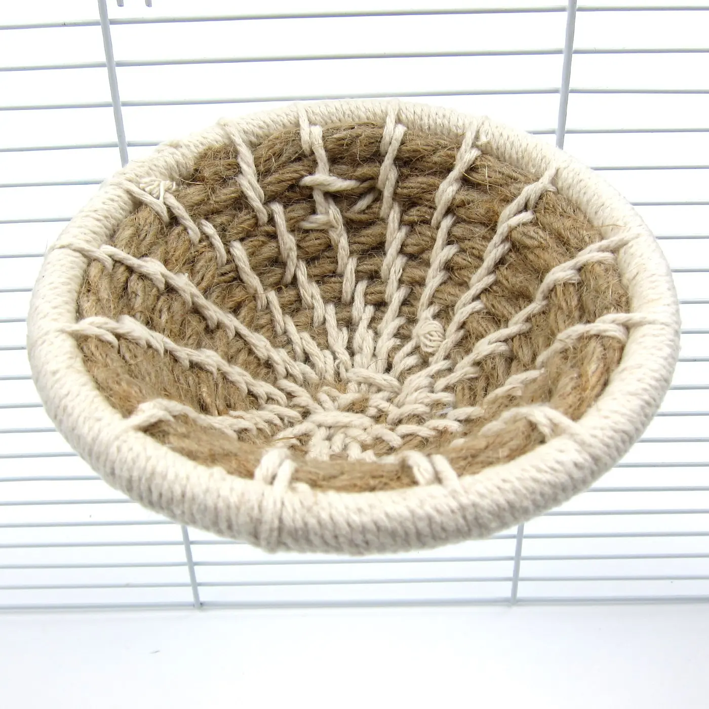 Handmade Flax Rope Weave Bird Breeding Nest and Small Parrot Cage ...