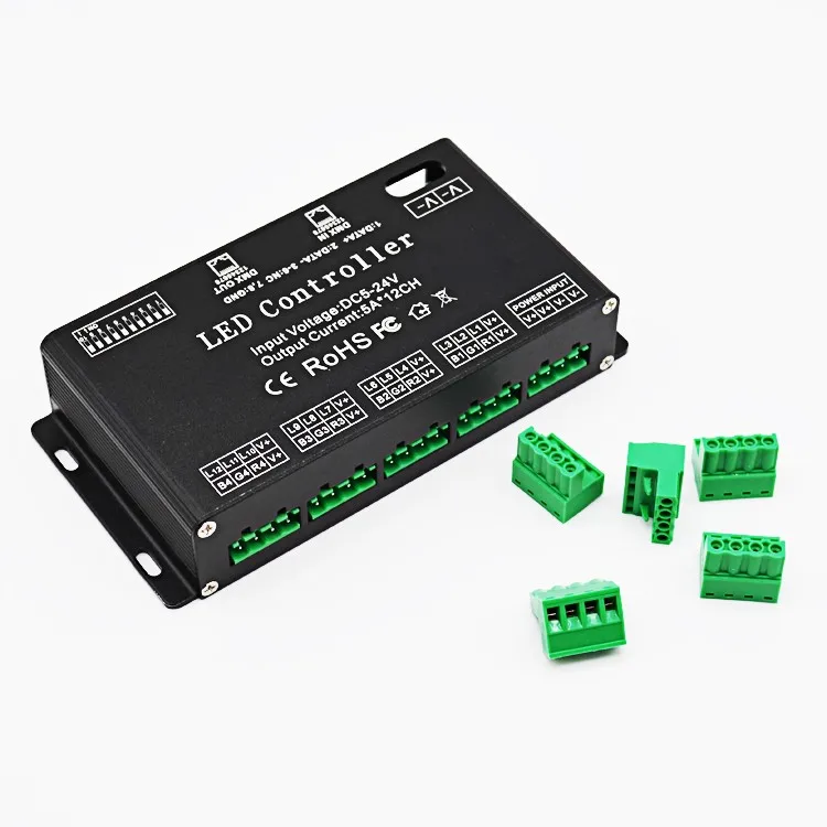 12 Channel Led Dmx512 1990 Constant Decoder 5vdc To 24vdc 5a Per ...