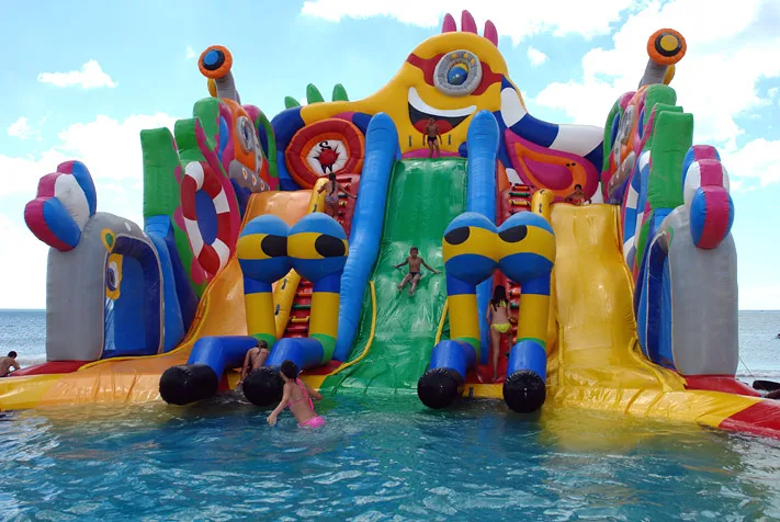 Funny Rainbow Giant Inflatable Water Parks - Amusement & Fun