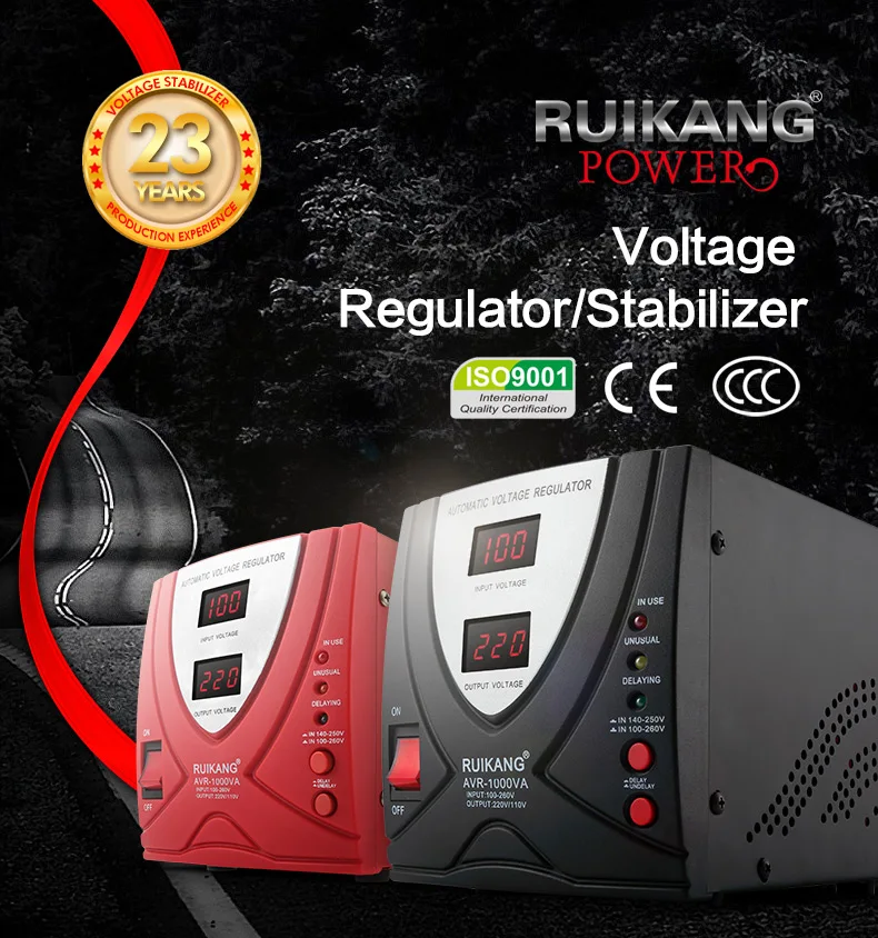AVR-500VA 1KVA 2KVA 3KVA 5KVA Automatic Voltage Stabilizer Regulator ...